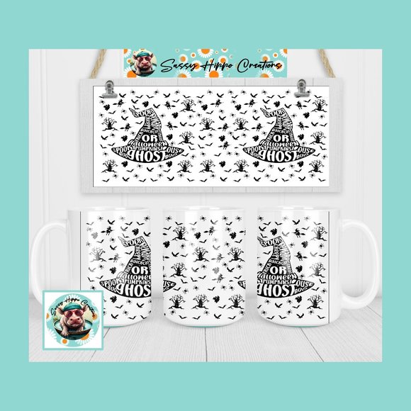Sassy Hippo Creations | Dining | Ceramic Coffee Mug Halloween Witch Hat ...